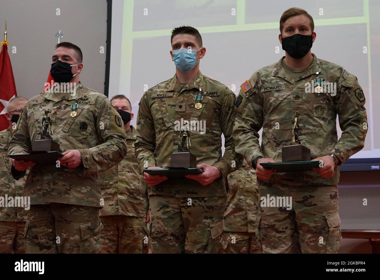(Left to right) Staff Sgt. Dylan Pitetti, winner of the Noncommissioned ...