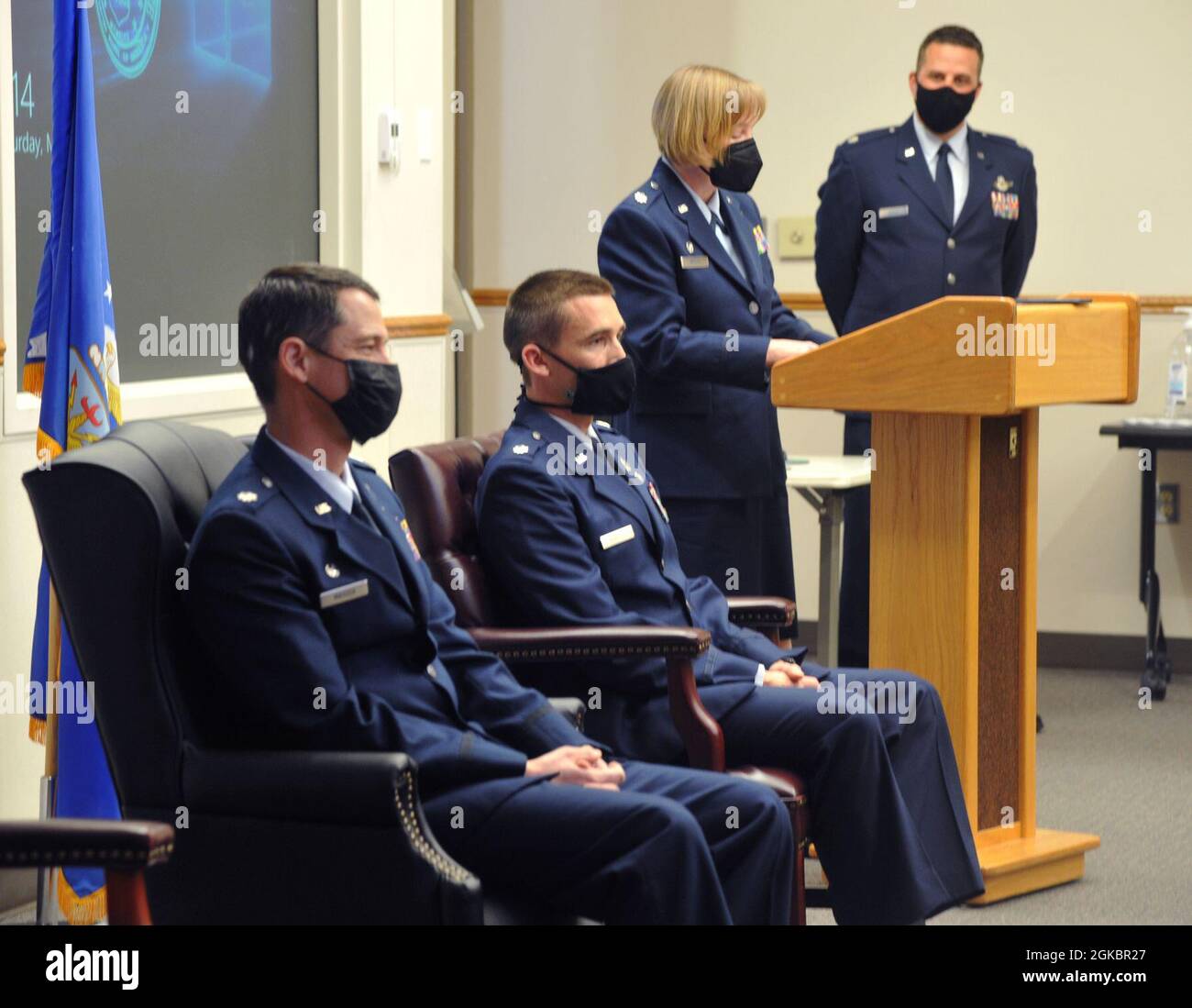 U.S. Air Force Lt. Col. Cynthia Welch, 446th Operations Group commander ...