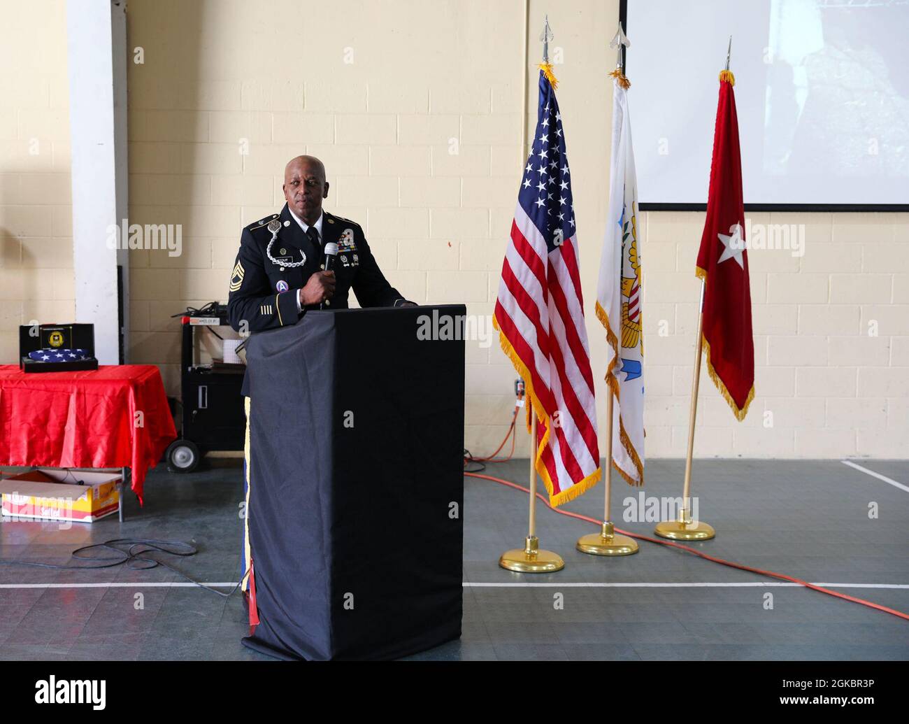 Master Sgt. Eddie O. Stout, of the 104th HHD, Troop Command Battalion ...