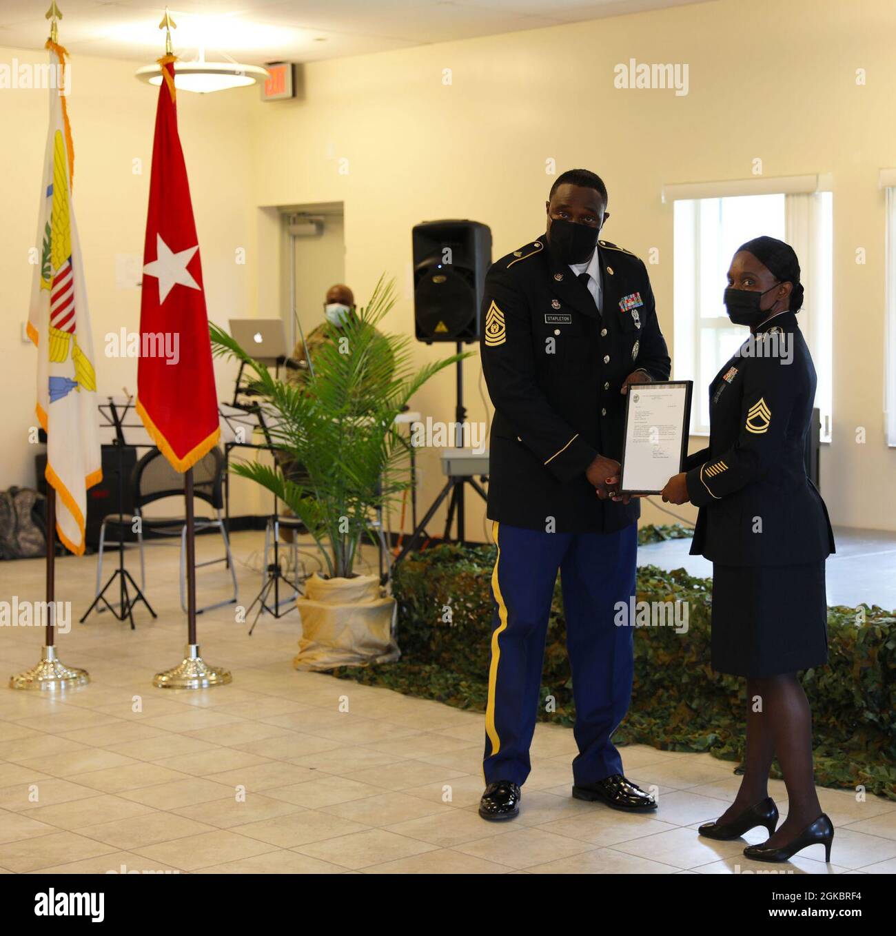 Command Sgt. Maj. Pete Stapleton, the commandant of the 210th Regional ...