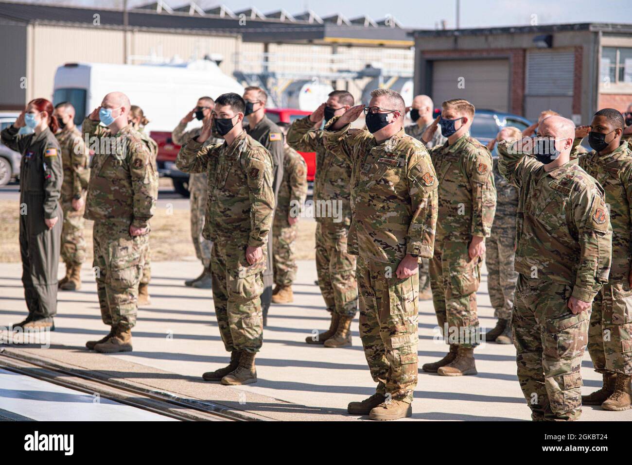 U.S. Airmen assigned to the 139th Airlift Wing, Missouri Air National ...