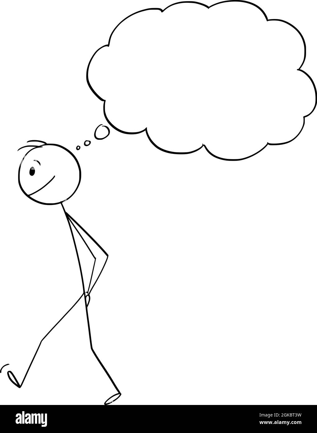 Person or man walking with hands in pocket and thinking with empty ...