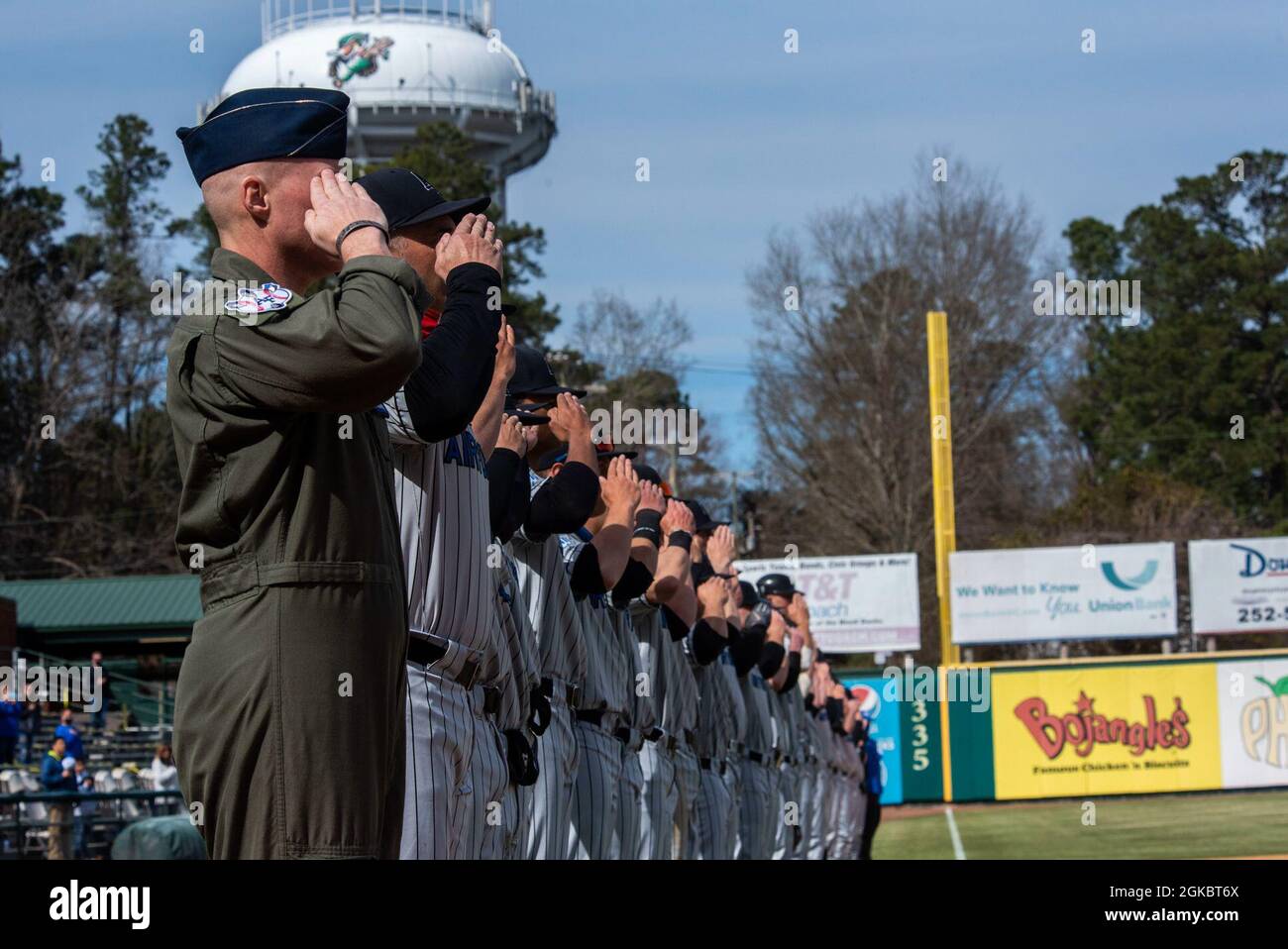 Col. Brian Montgomery, 4th Fighter Wing vice commander, left, and U.S ...