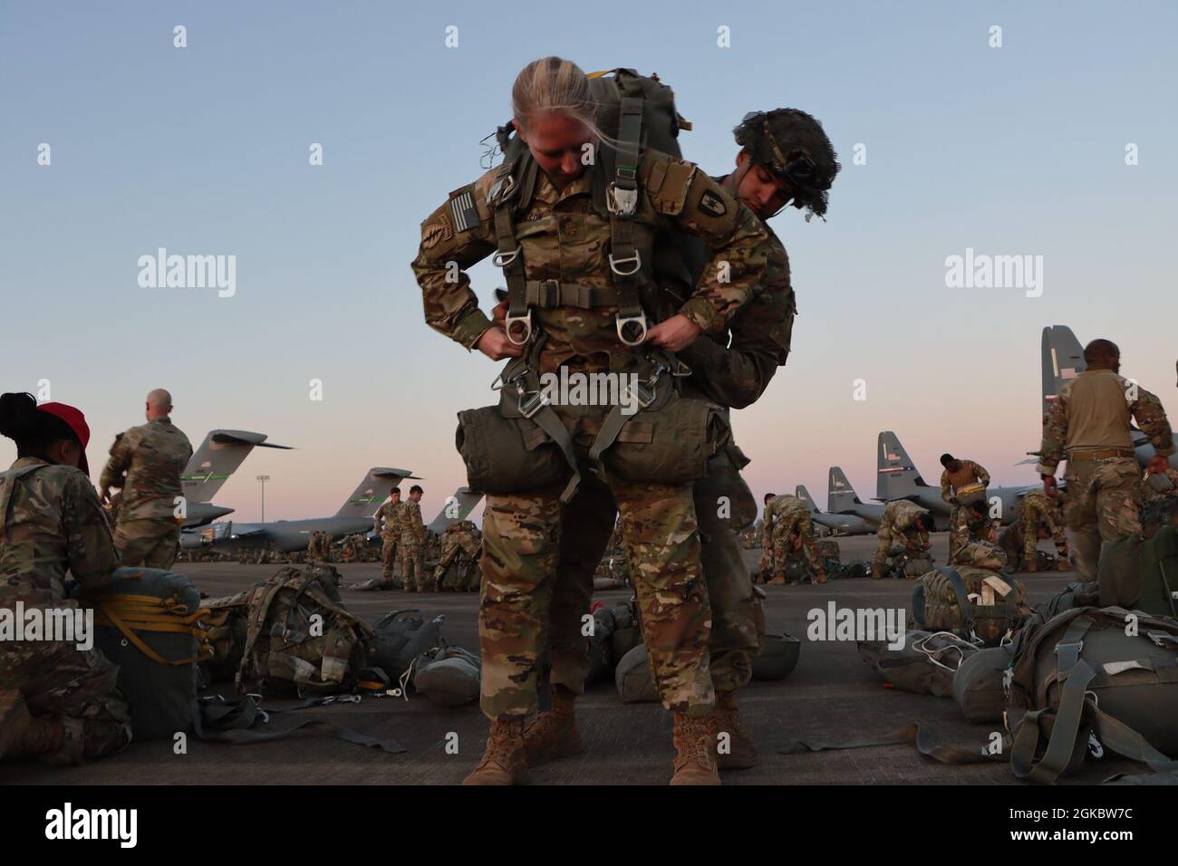 1st Brigade Combat Team, 82nd Airborne Division Soldier jump equipment ...