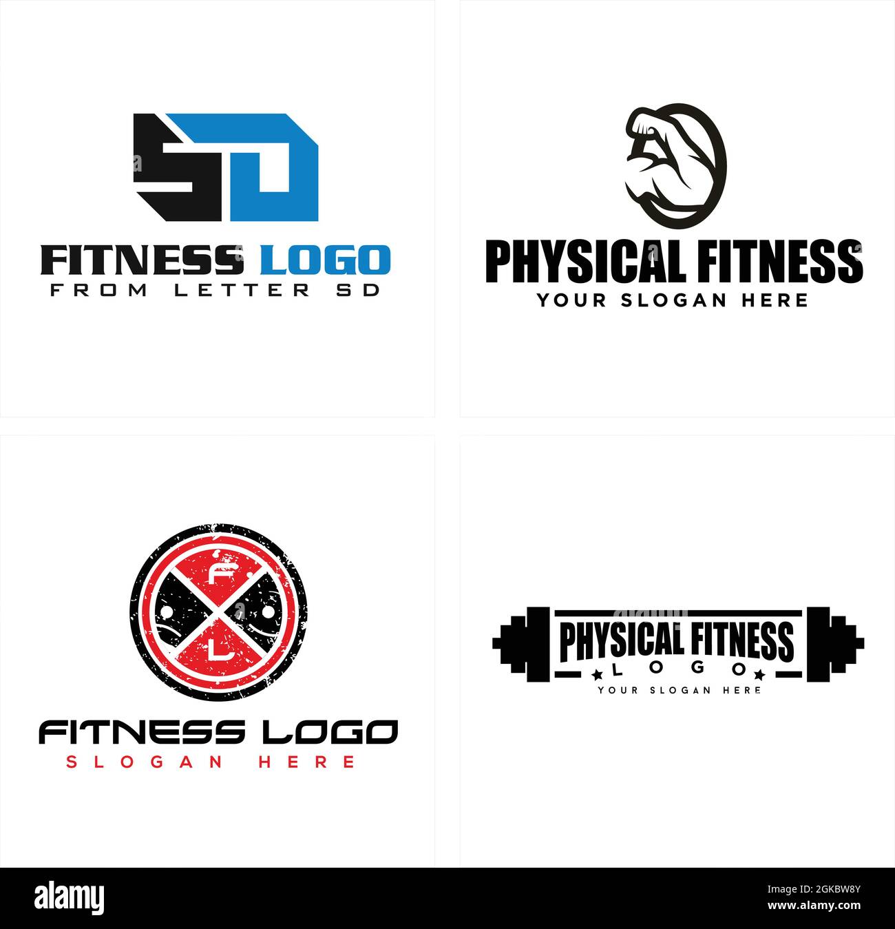 Metal dumbbell muscle building Stock Vector Images - Alamy