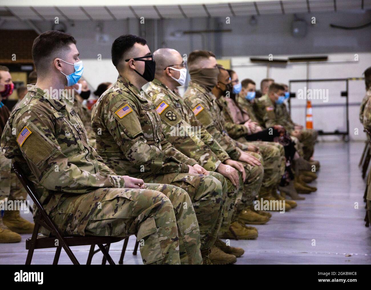 Members of the South Dakota National Guard attend a thank you ceremony ...