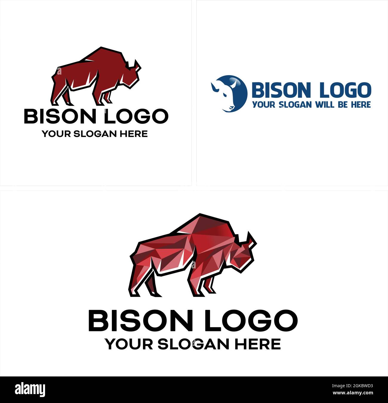 Fitness sport bison vector logo design Stock Vector Image & Art - Alamy
