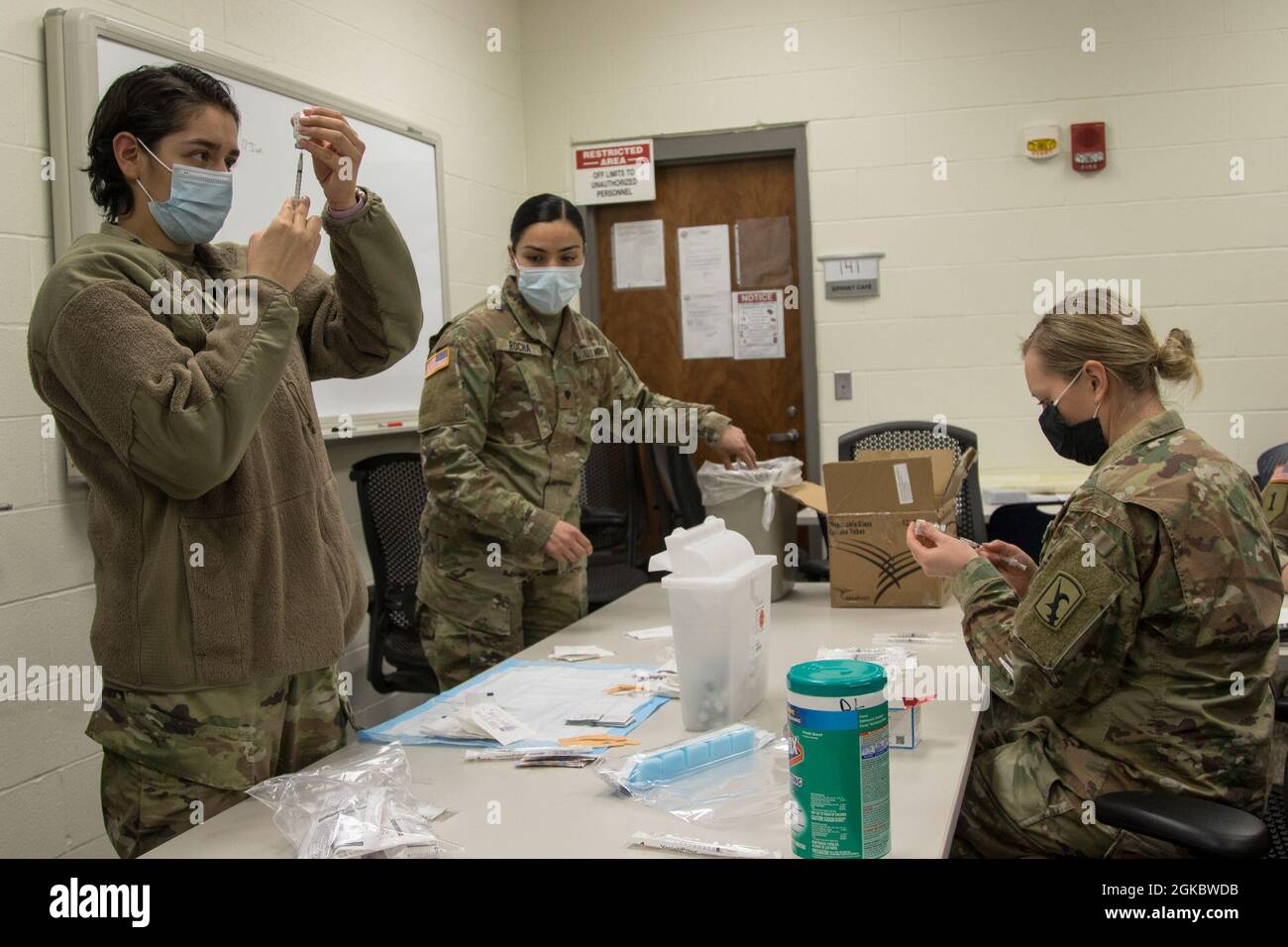 Nebraska Army National Guard Soldiers Spc. Crystal Carrillo (left), Spc ...