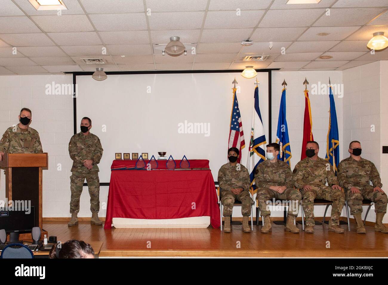 U.S. Air Force Col. Martin Timko, commander, 167th Airlift Wing, makes ...