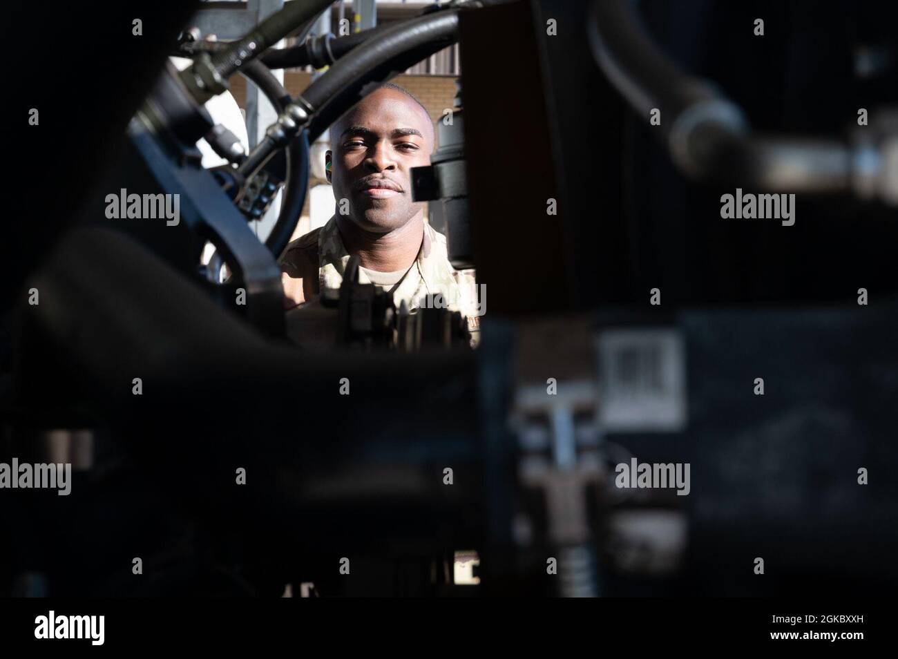 U.S. Air Force Staff Sgt. Denzell Wilson, 125th Fighter Wing fuels ...