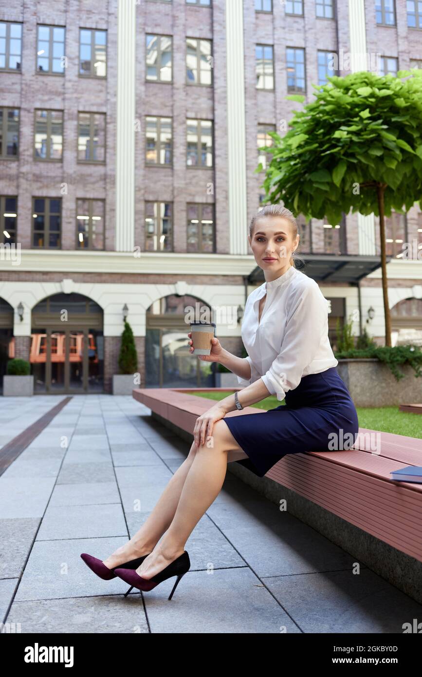 successful business woman working at a laptop Stock Photo - Alamy