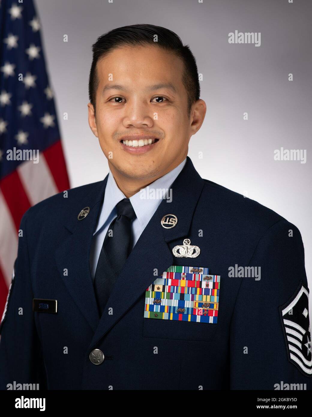 U.S. Air Force Master Sergeant John Stegan assigned to the 187th ...