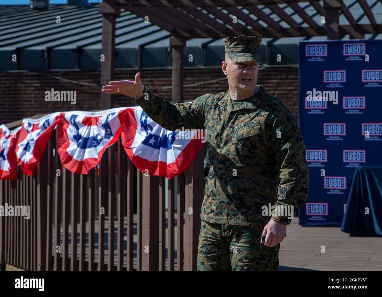 U.S. Marine Corps Sgt. Maj. John Miller, sergeant major of Combat ...