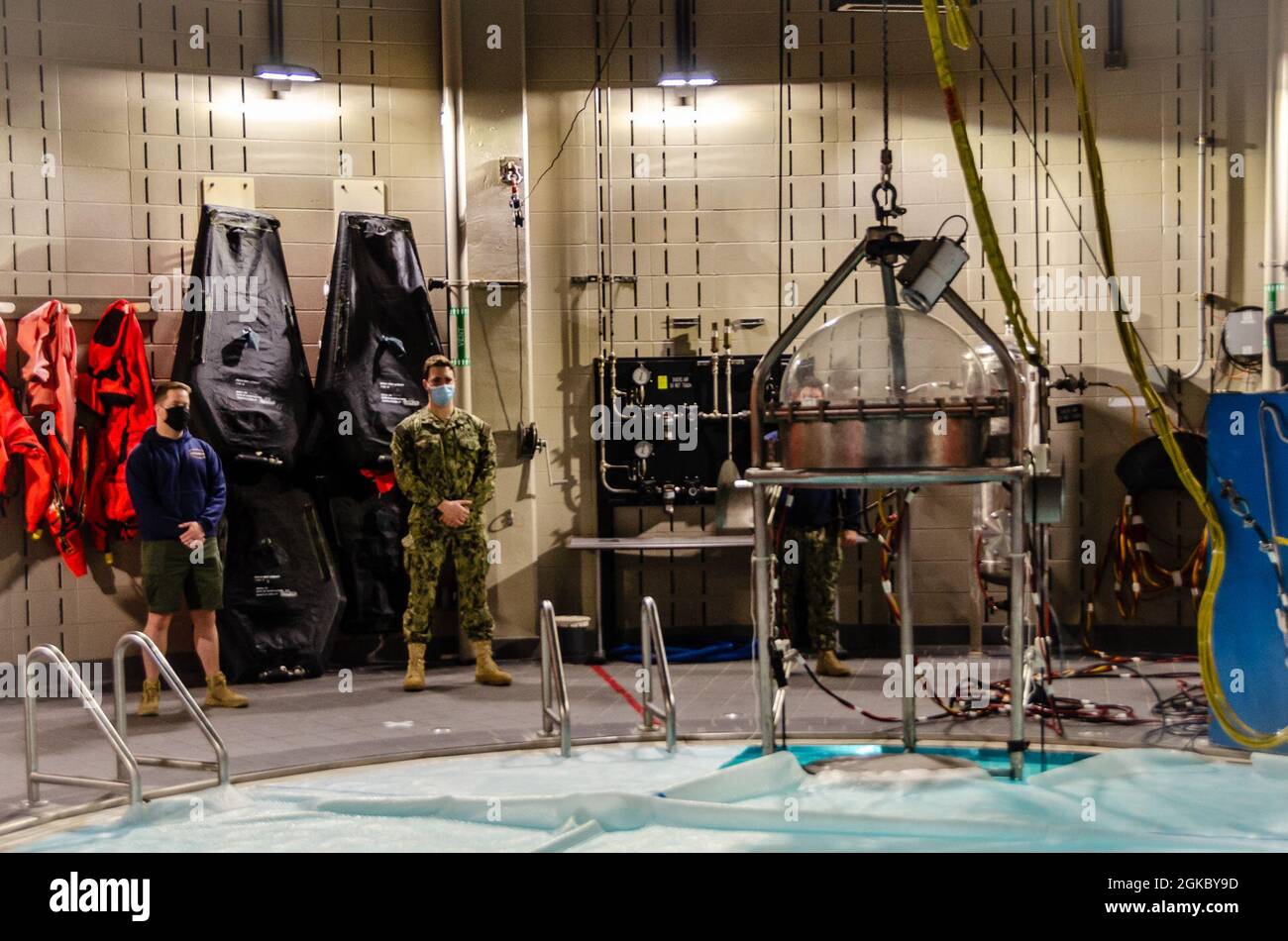 Instructors attached to the Naval Submarine School’s Pressurized ...