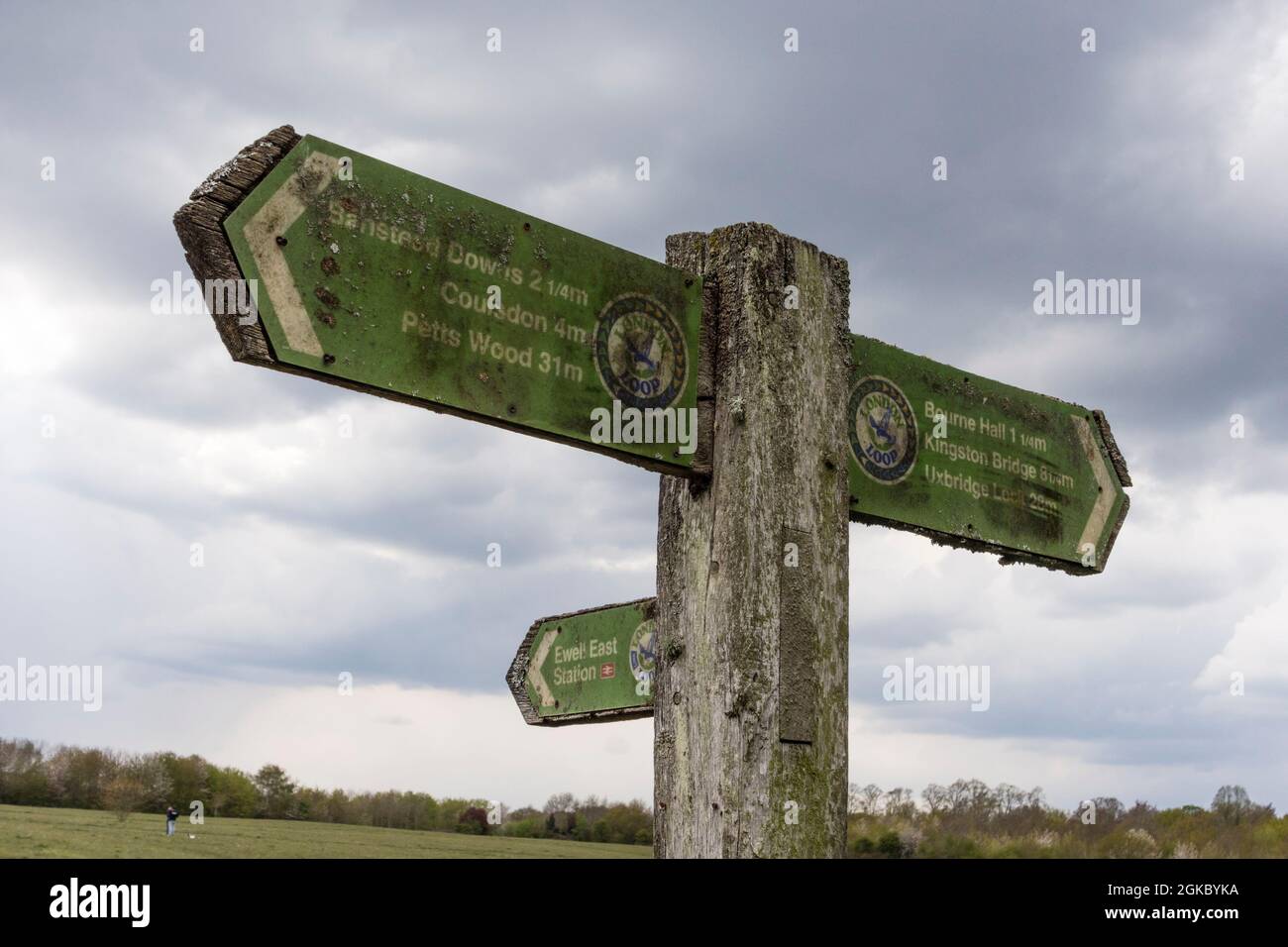 London Loop signpost, Surrey, UK Stock Photo - Alamy