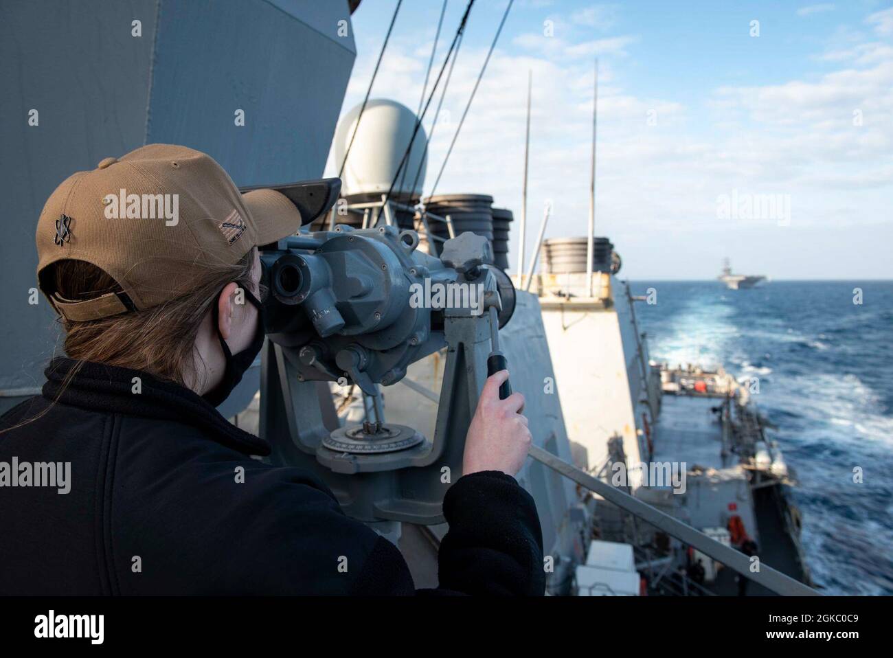 210308-N-QD512-1317 STRAIT OF GIBRALTAR (March 8, 2021) Ensign Erica ...