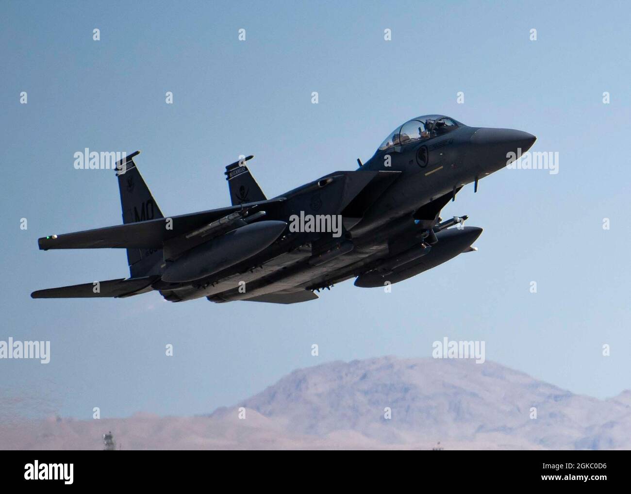 An F-15SG Strike Eagle from the 428th Fighter Squadron takes flight for ...