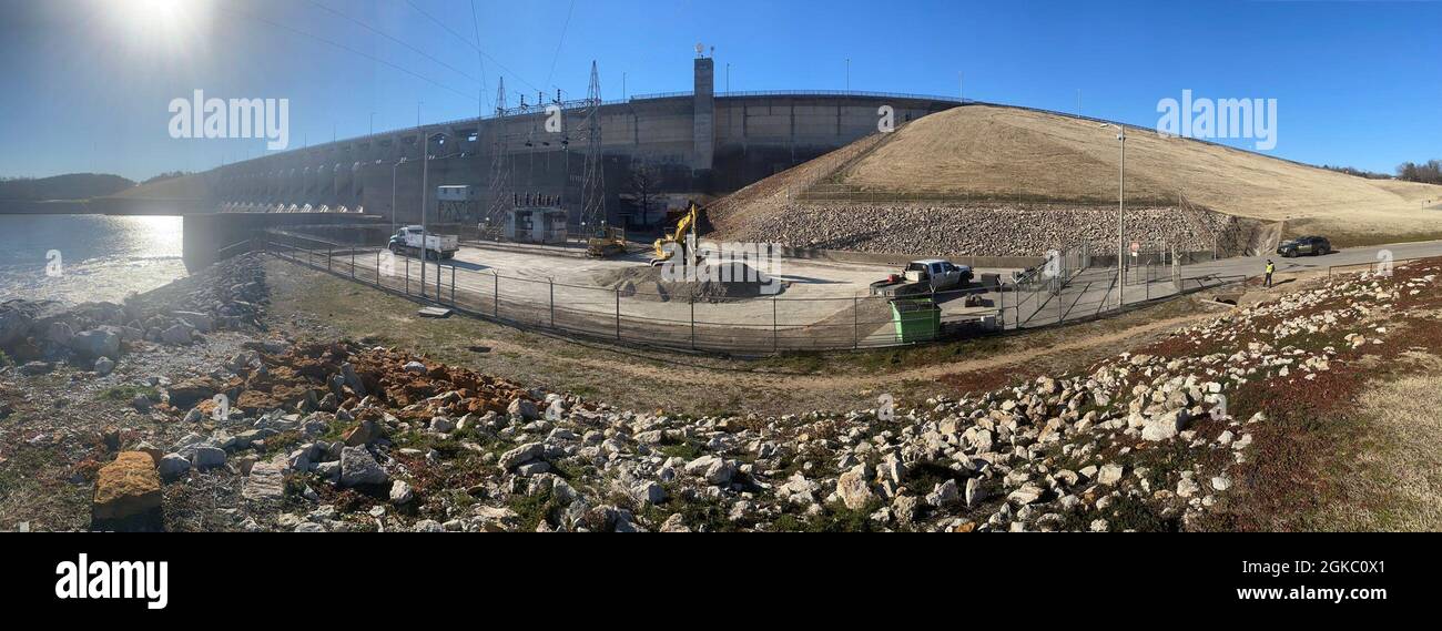 The parking lot at Keystone Dam powerhouse is being replaced after ...