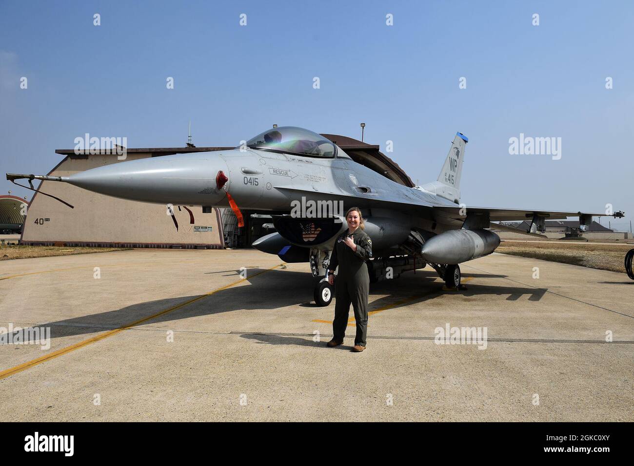First Lt. “Grizzly” Akers, 35th Fighter Squadron F-16 Fighting Falcon ...