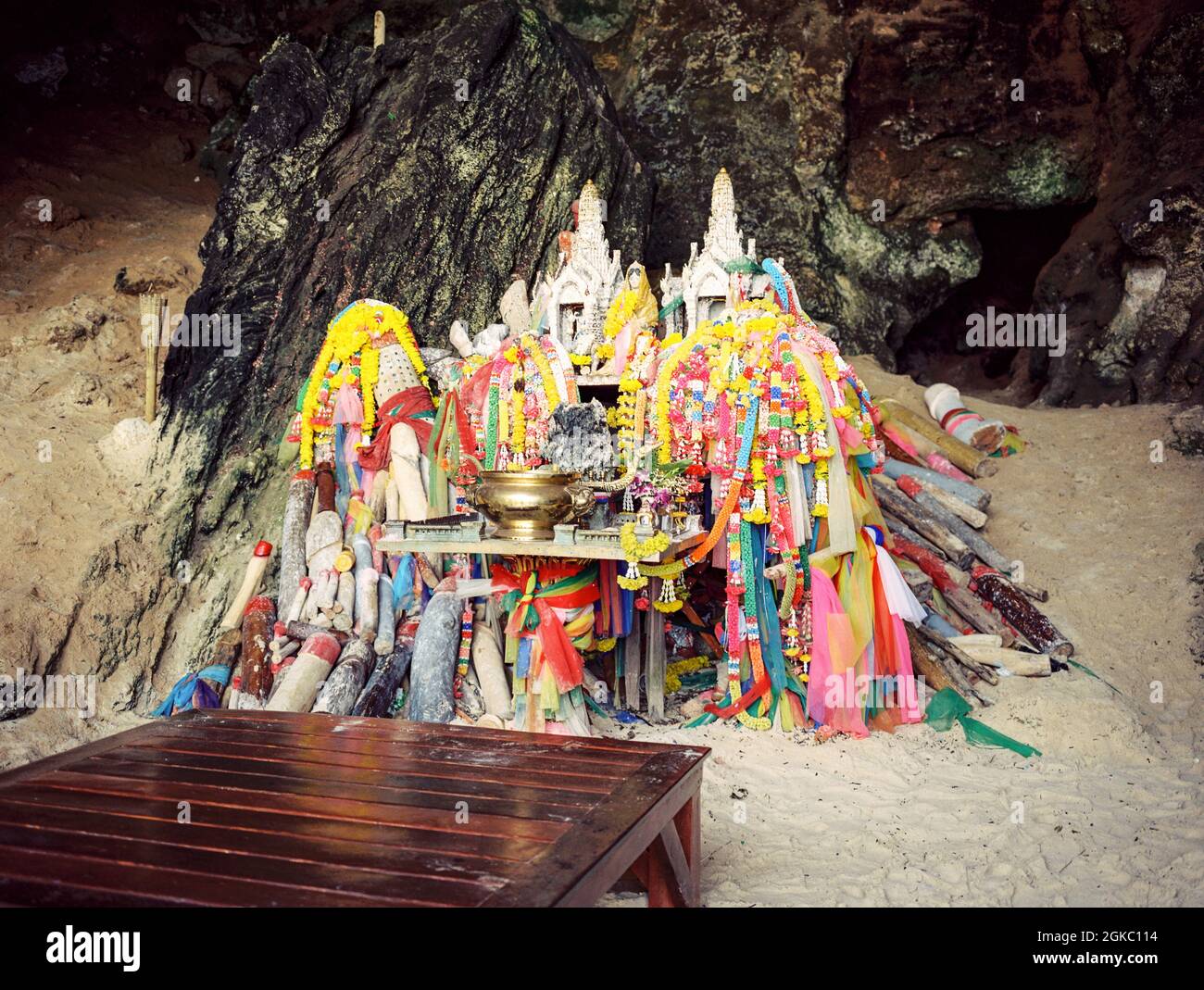 Princess cave, Phra nang Cave Beach, Railay peninsular, Krabi, Thailand ...