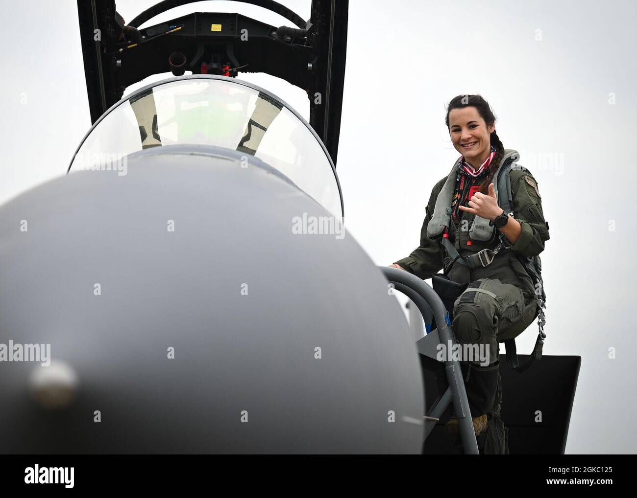 Capt. Rebecca Baird, 494th Fighter Squadron pilot, poses for a photo ...