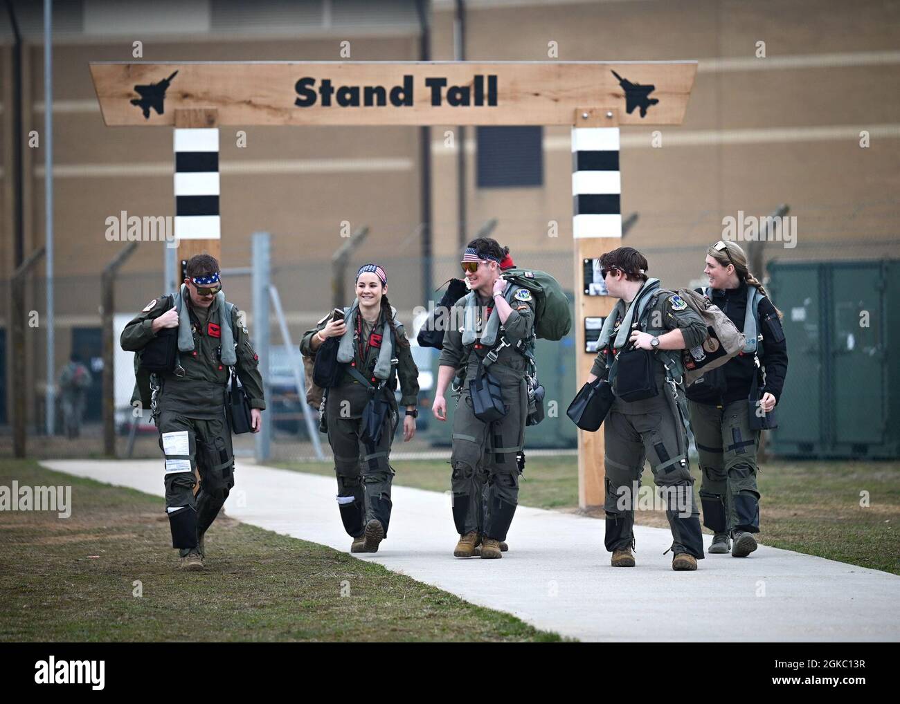 Capt. Rebecca Baird, 494th Fighter Squadron pilot, steps to her ...