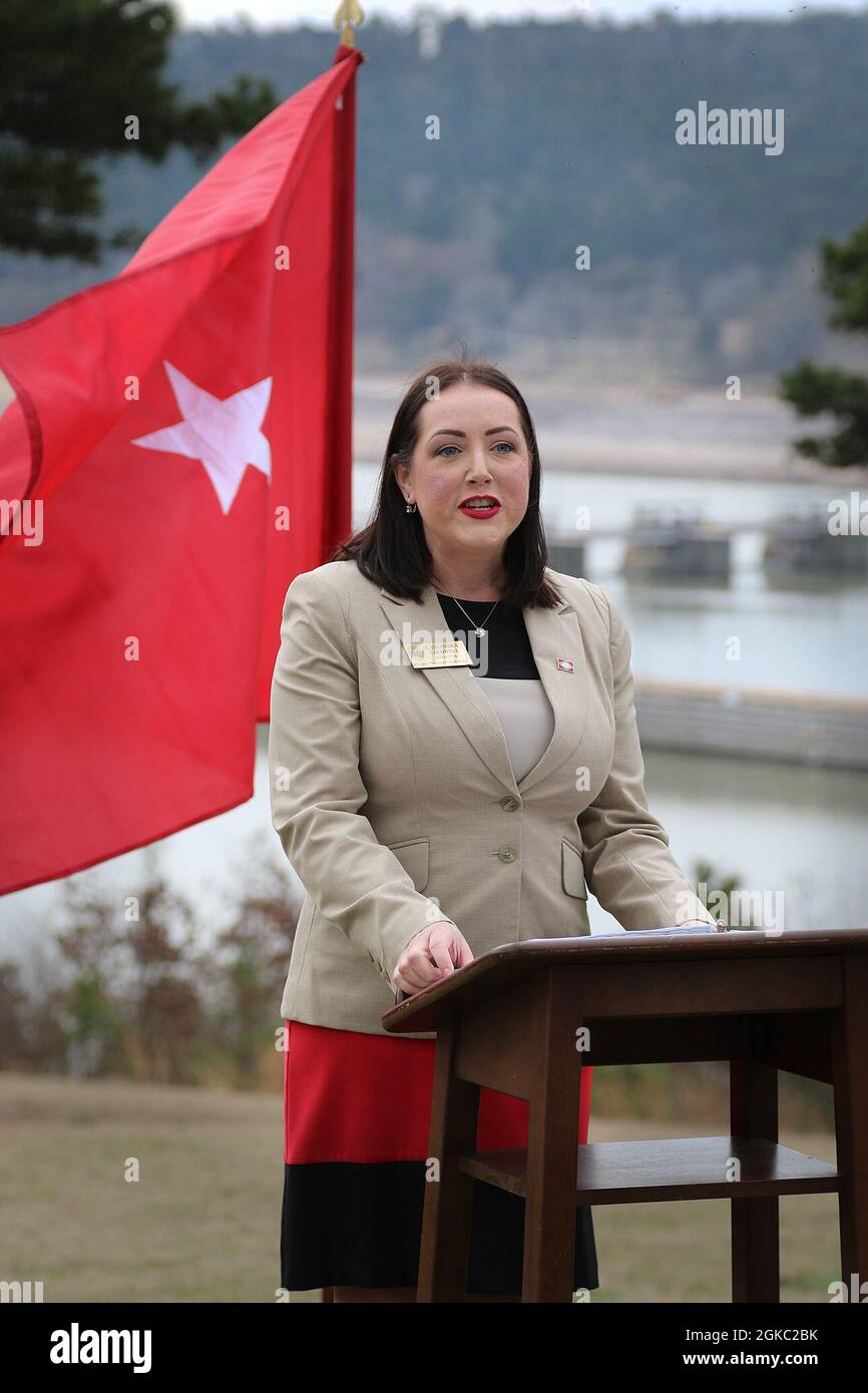 Ms. Cassandra Caldwell Director, Arkansas Waterways Commission speaks ...