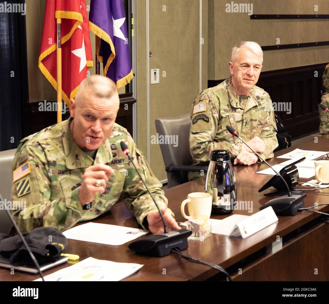 First Army Commanding General, Lt. Gen. Thomas James Jr. (left) joins ...