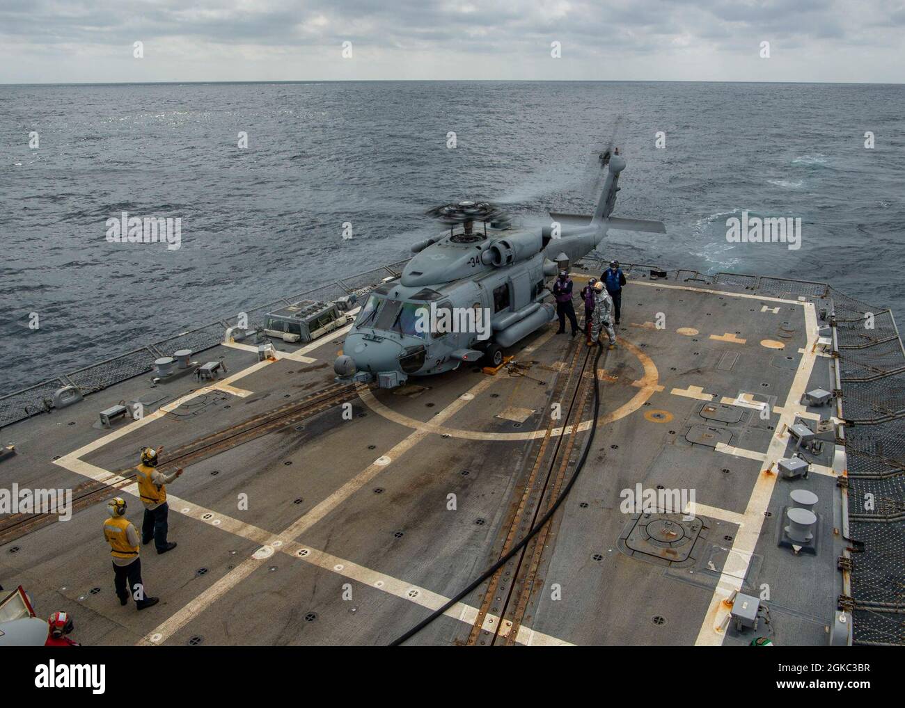 PACIFIC OCEAN (March 9, 2021) An MH-60R Sea Hawk, assigned to the ...
