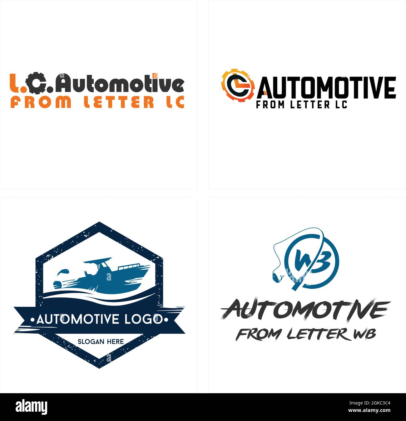 Orange speedboat Stock Vector Images - Alamy