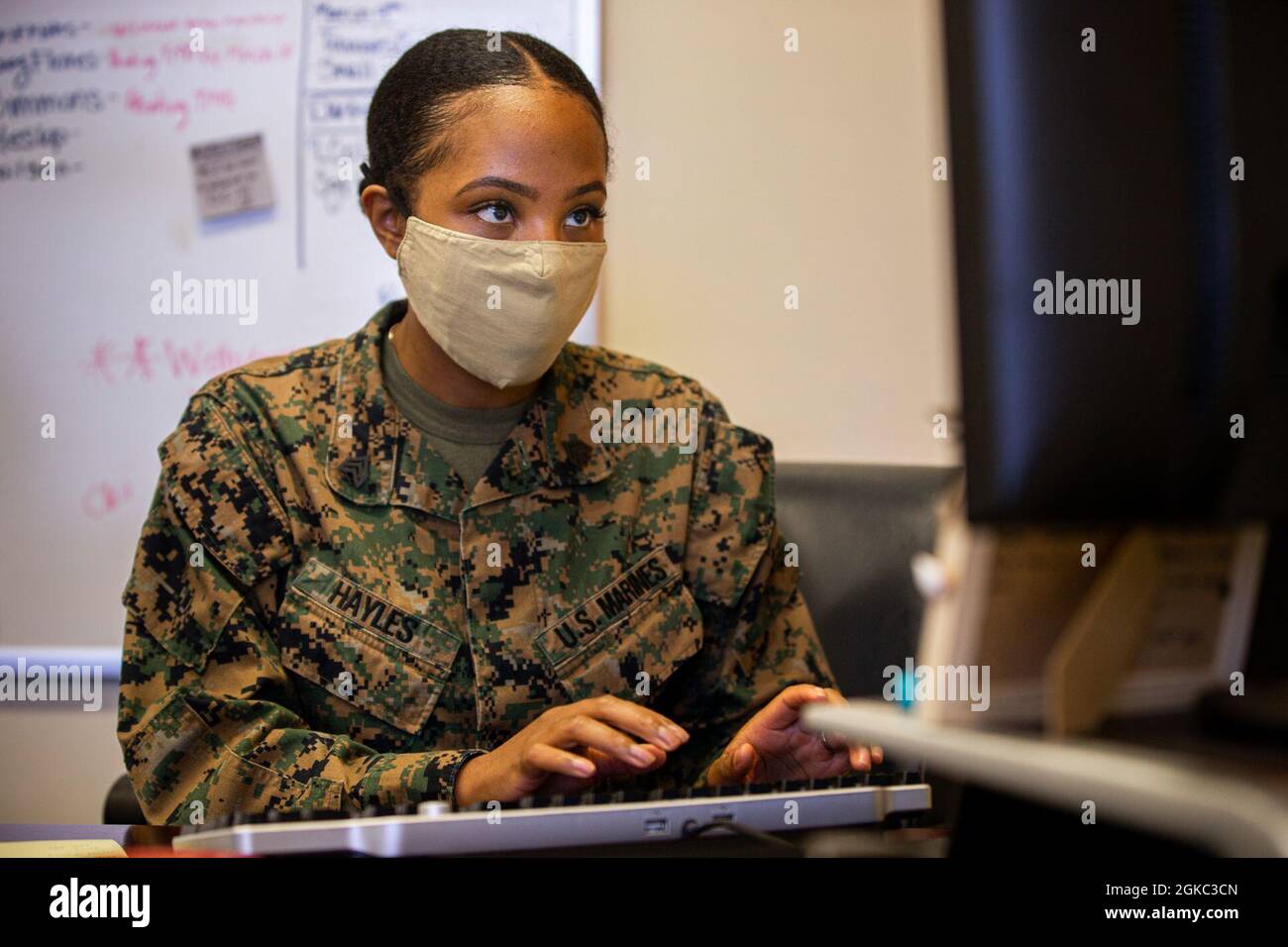 U.S. Marine Corps Sgt. Jerre’al Hayles, a Pacific trial team paralegal ...