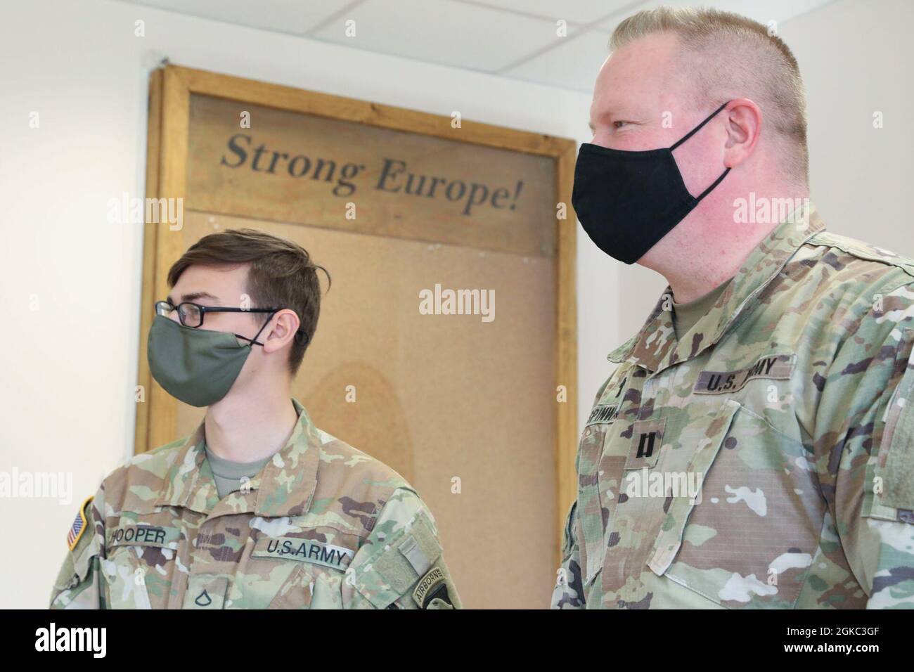 U.S. Army chaplain Cpt. Klay A. Aspinwall and assistant chaplain Pfc ...