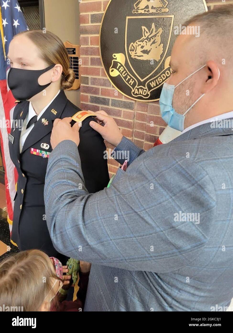 UNG Army Reserve Recruiting Liaison for the 81st RD, Maj. Caitlin Demarest Hirsch, gets pinned ...