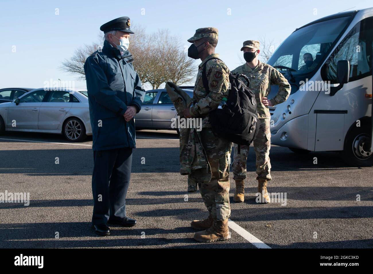 Royal Air Force Sqn. Ldr. Clive Wood, left, Royal Air Force Alconbury ...