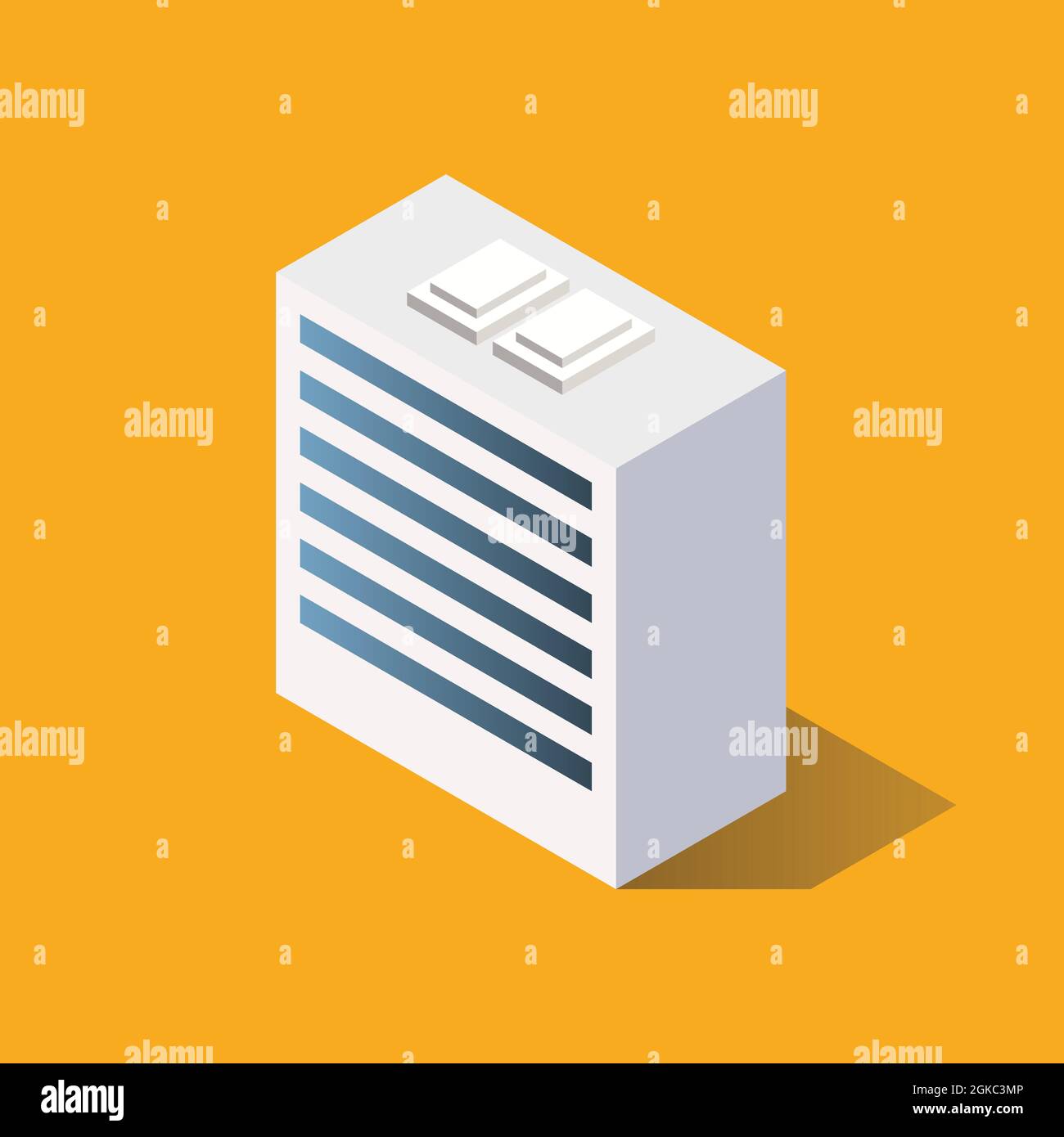 Isometric View of Building. Vector illustration Stock Vector Image ...