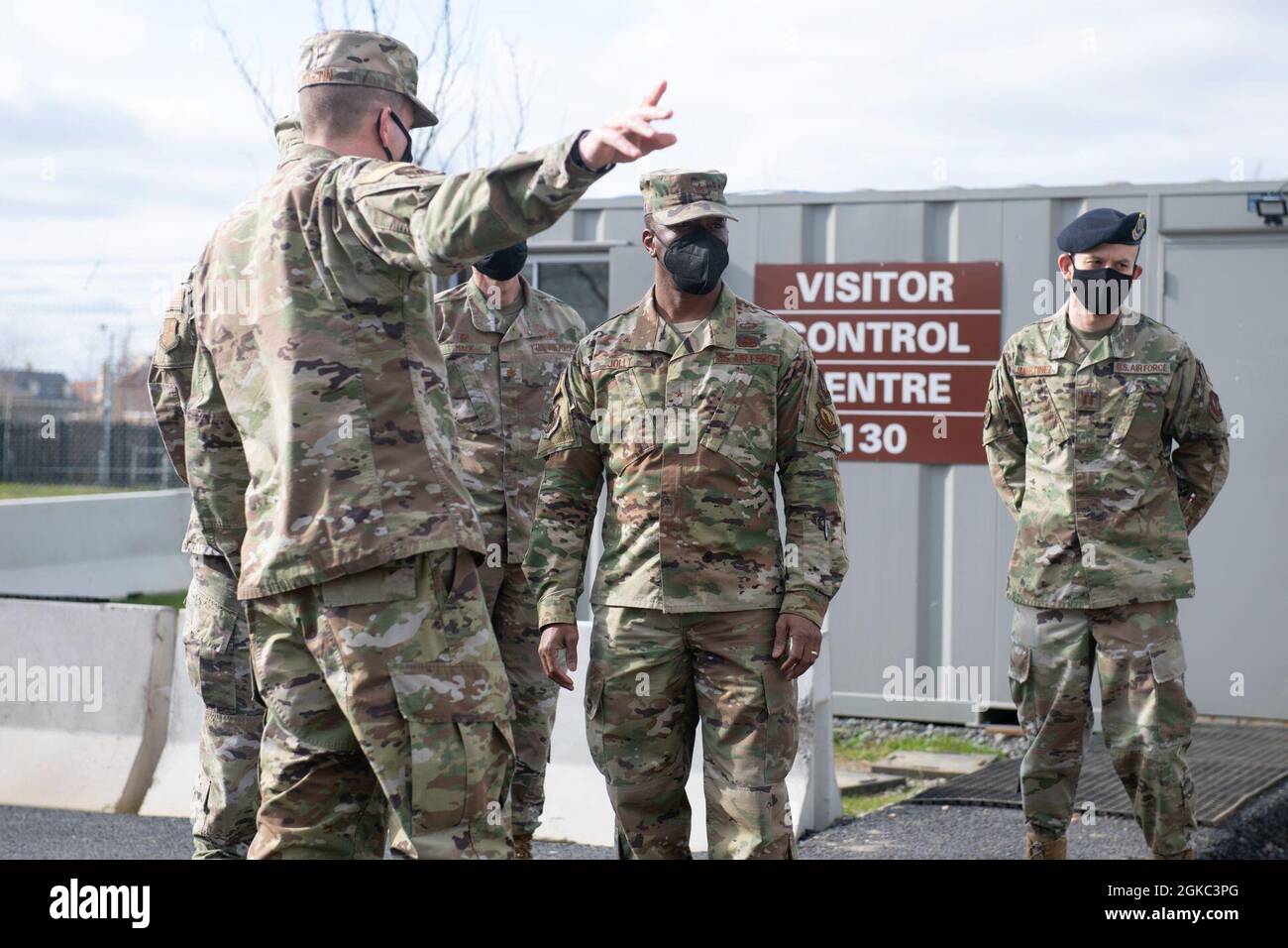 U.S. Air Force Col. Richard Martin, left, 423rd Air Base Group commander, briefs Brig. Gen ...