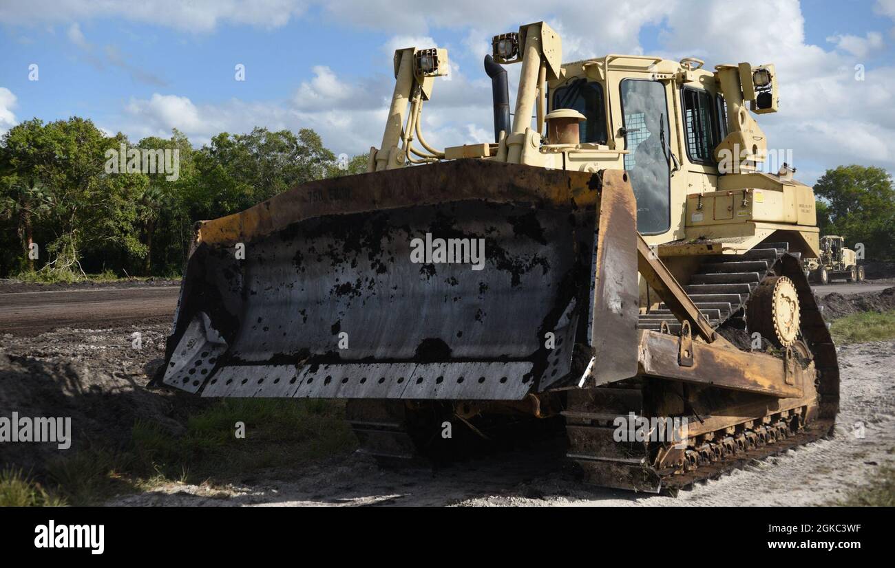 Bulldozer sits ready for use at the Miramar, Fl. construction area on 9 ...