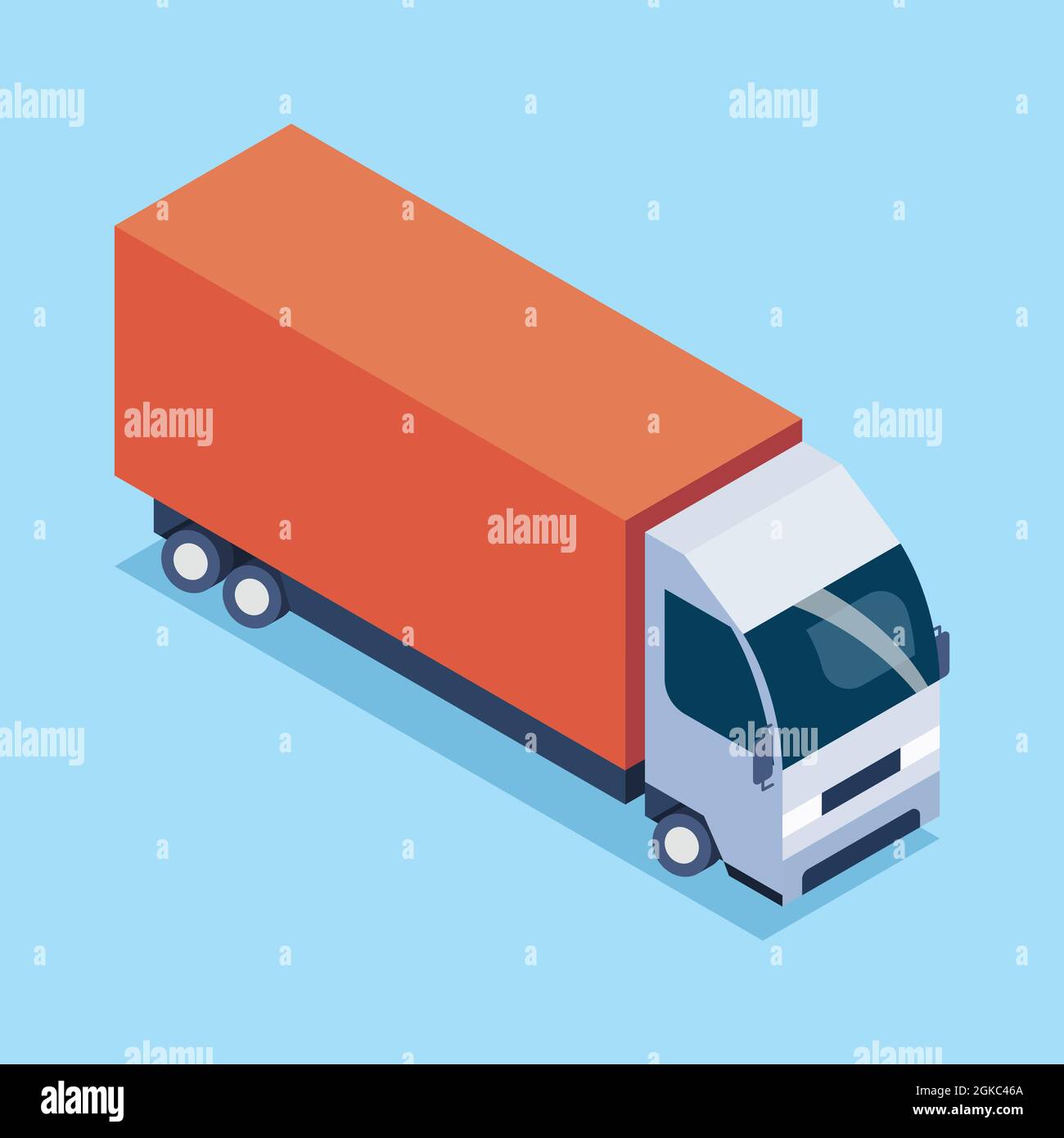 Isometric view lorry truck hi-res stock photography and images - Alamy