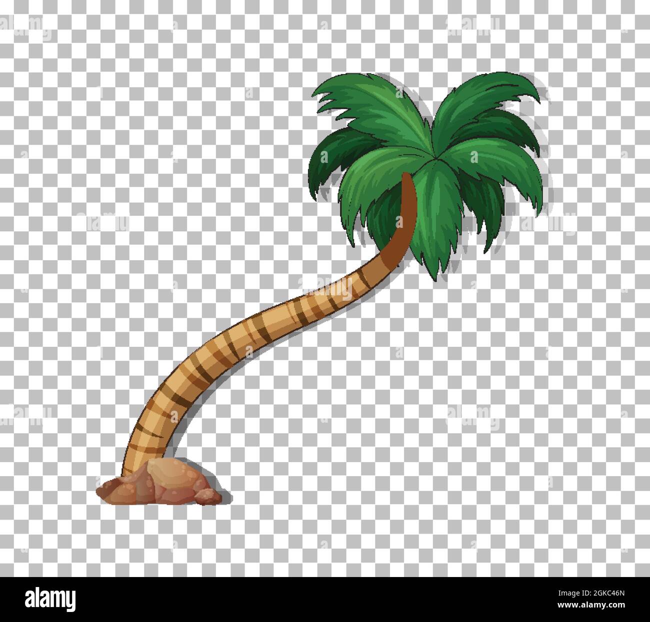 Palm tree on transparent background illustration Stock Vector Image ...