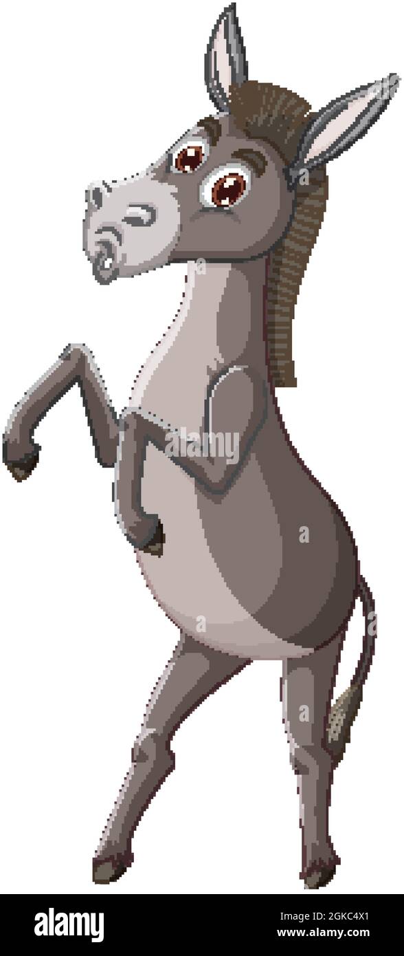Donkey animal cartoon character illustration Stock Vector Image & Art ...