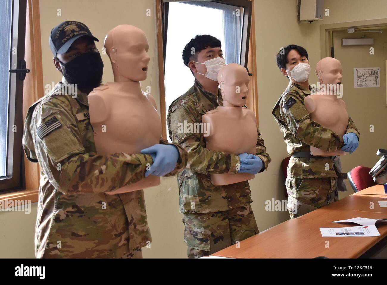 Far East District personnel practice the basics of CPR and First Aid ...