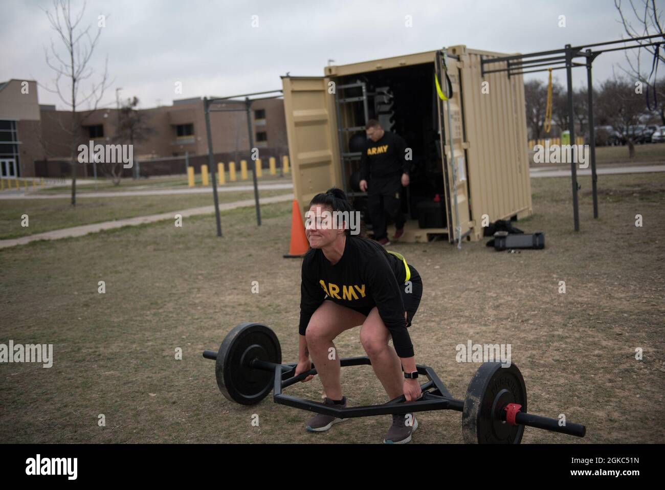 Army MFT, Sgt. 1st Class Aleta Berry, HHC, 13th ESC, trains on her ...