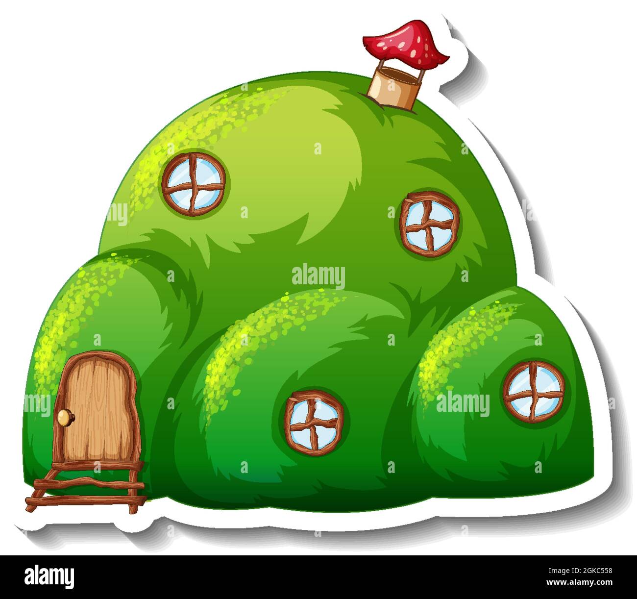 A sticker template with Fantasy ant nest isolated illustration Stock ...