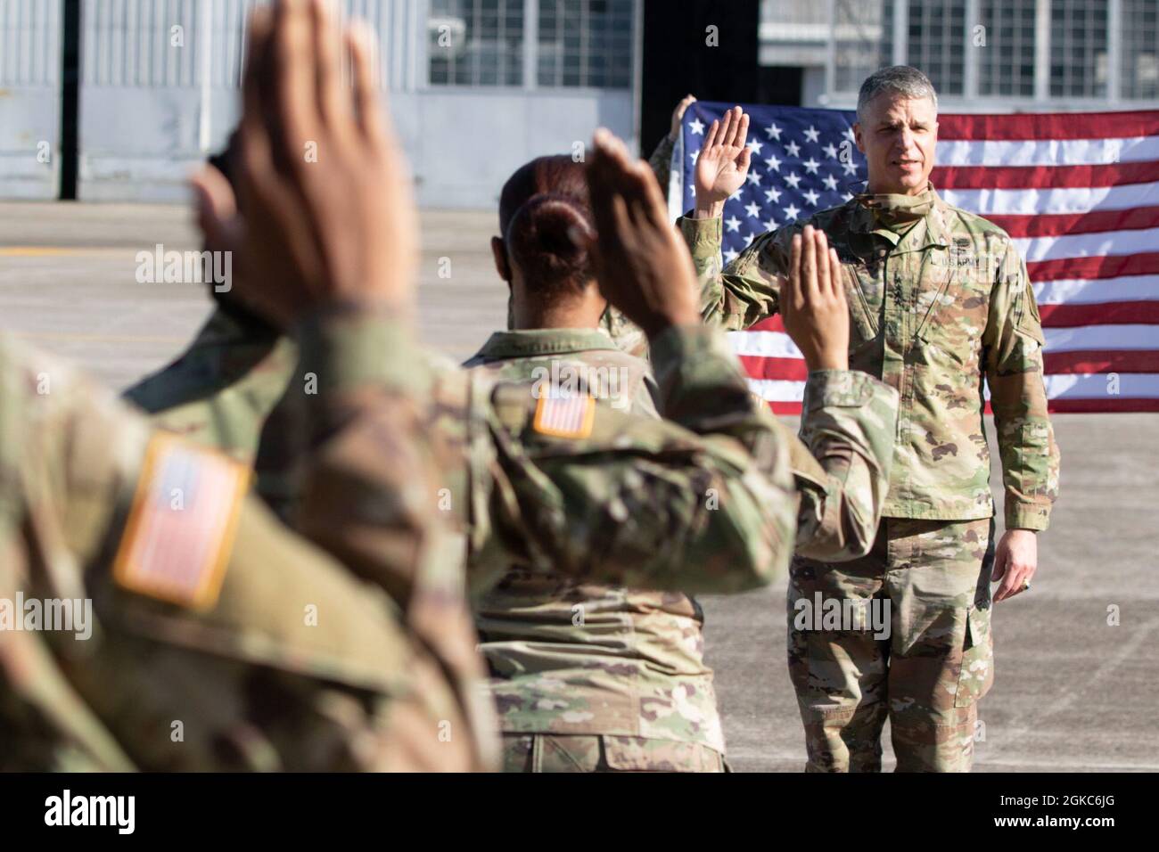 Gen. Joseph Martin, 37th Vice Chief of Staff of the U.S. Army, leads a ...