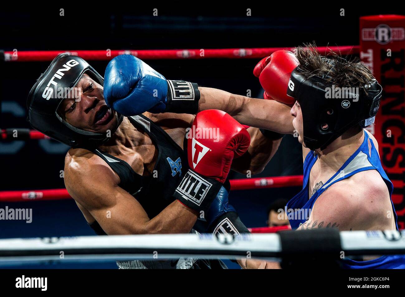 U.S. Air Force Academy -- Don Angelo Piasecki lands a punch against ...
