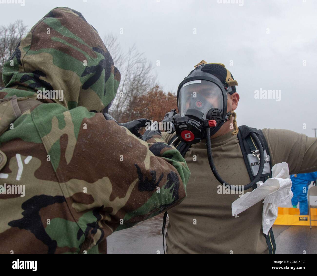 Soldiers of 434th Chemical Company train on site exploitations near the ...