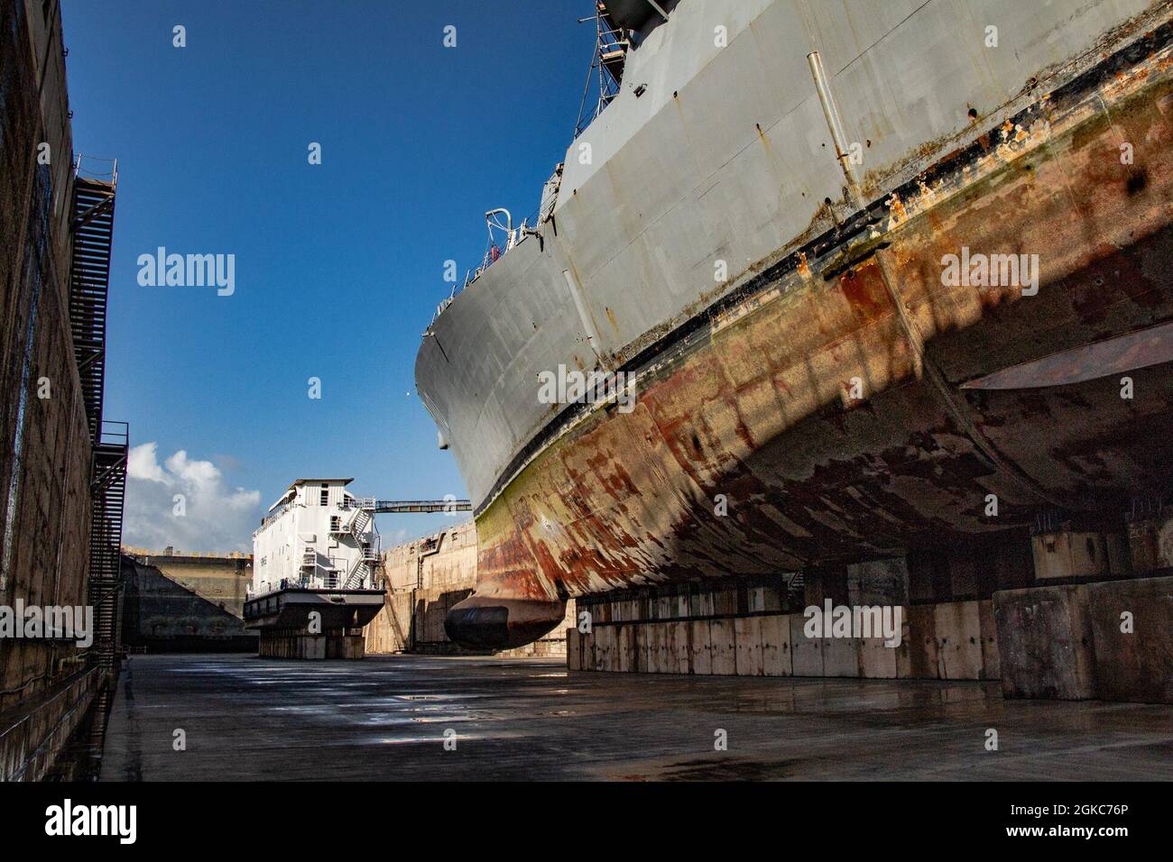 The Arleigh Burke-class guided-missile destroyer USS William P Lawrence ...