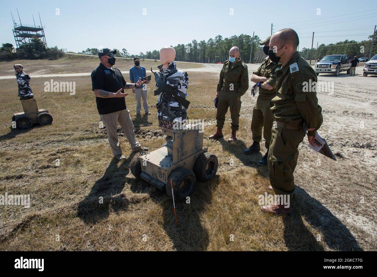 Jamie Ulm, the deputy site manager with Marathon Targets, briefs ...