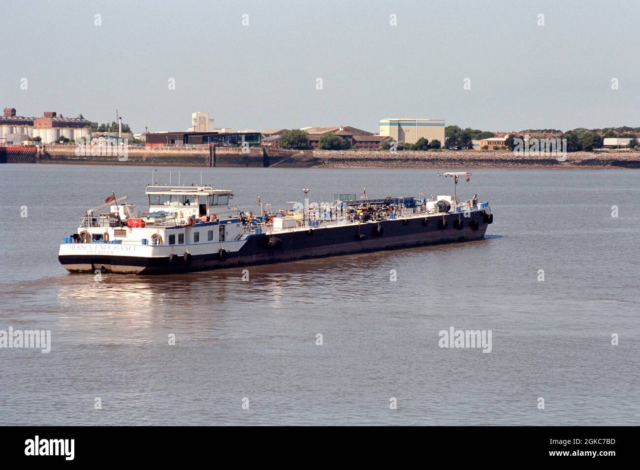 Liverpool, UK - 18 July 2021: A cargo ship on River Mersey Stock Photo ...