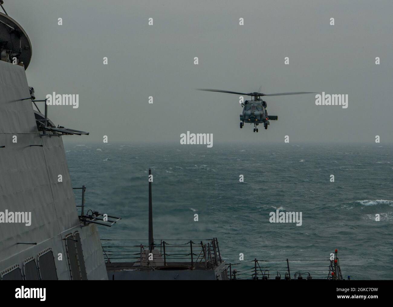 TAIWAN STRAIT (March 10, 2021) An MH-60R Sea Hawk, assigned to the ...